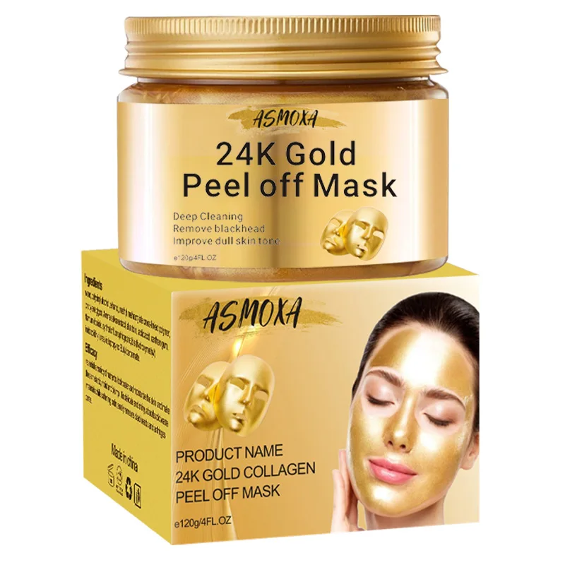 24k gold tear off facial mask all English package to absorb blackheads ...