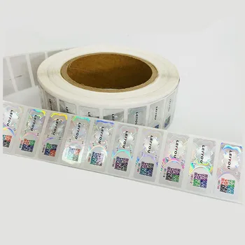 Customized 3d Anti-counterfeit Qr Code Hologram Sticker Serial Number ...