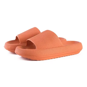 Home Slippers Thick Platform Chanclas Cloud Non-slip Flip Flops Woman ...