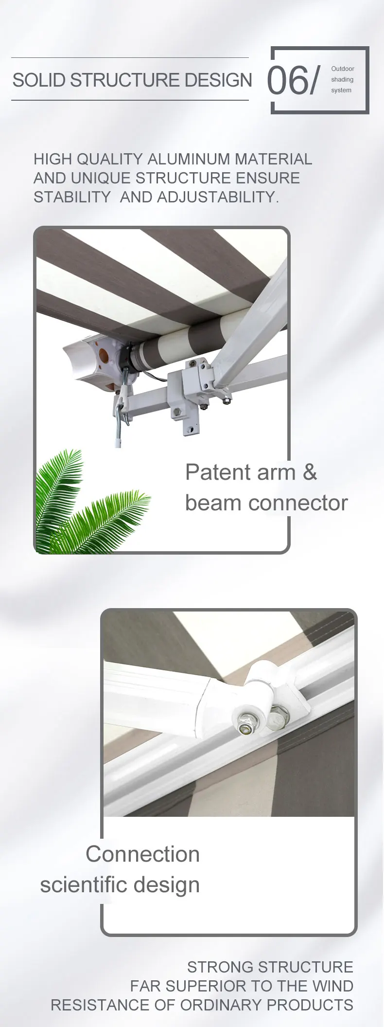 3x1.5m to 6x3m Retractable Folding Arm Awning - Lucheng-coolspace