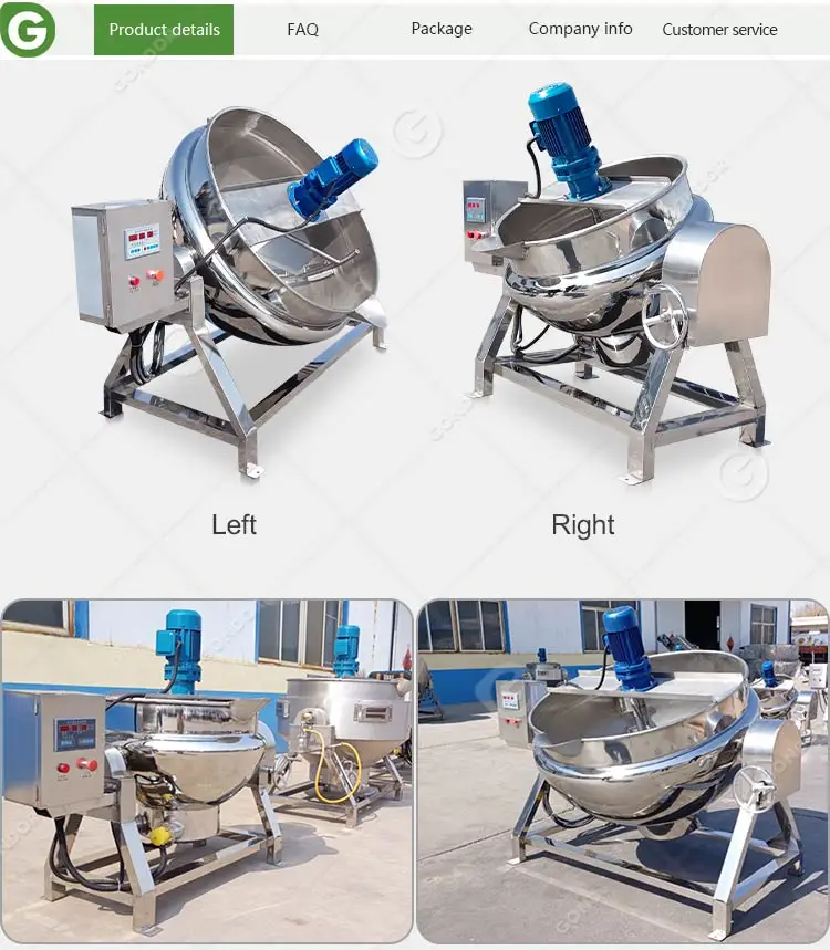 Commercial Self Cooker Jam Restaurante Double Jacket Tilt Automatic ...