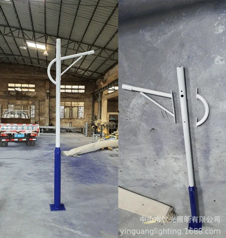 Outdoor Single Double Arm Galvanized Steel Post Traffic Street Light ...