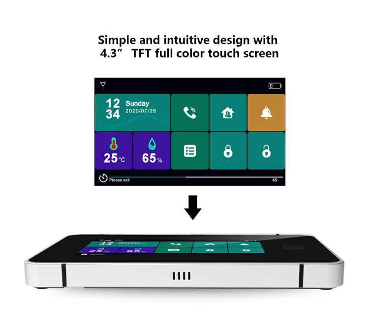 Smart Home Security - 12 Languages Switch Menu Touch Screen App