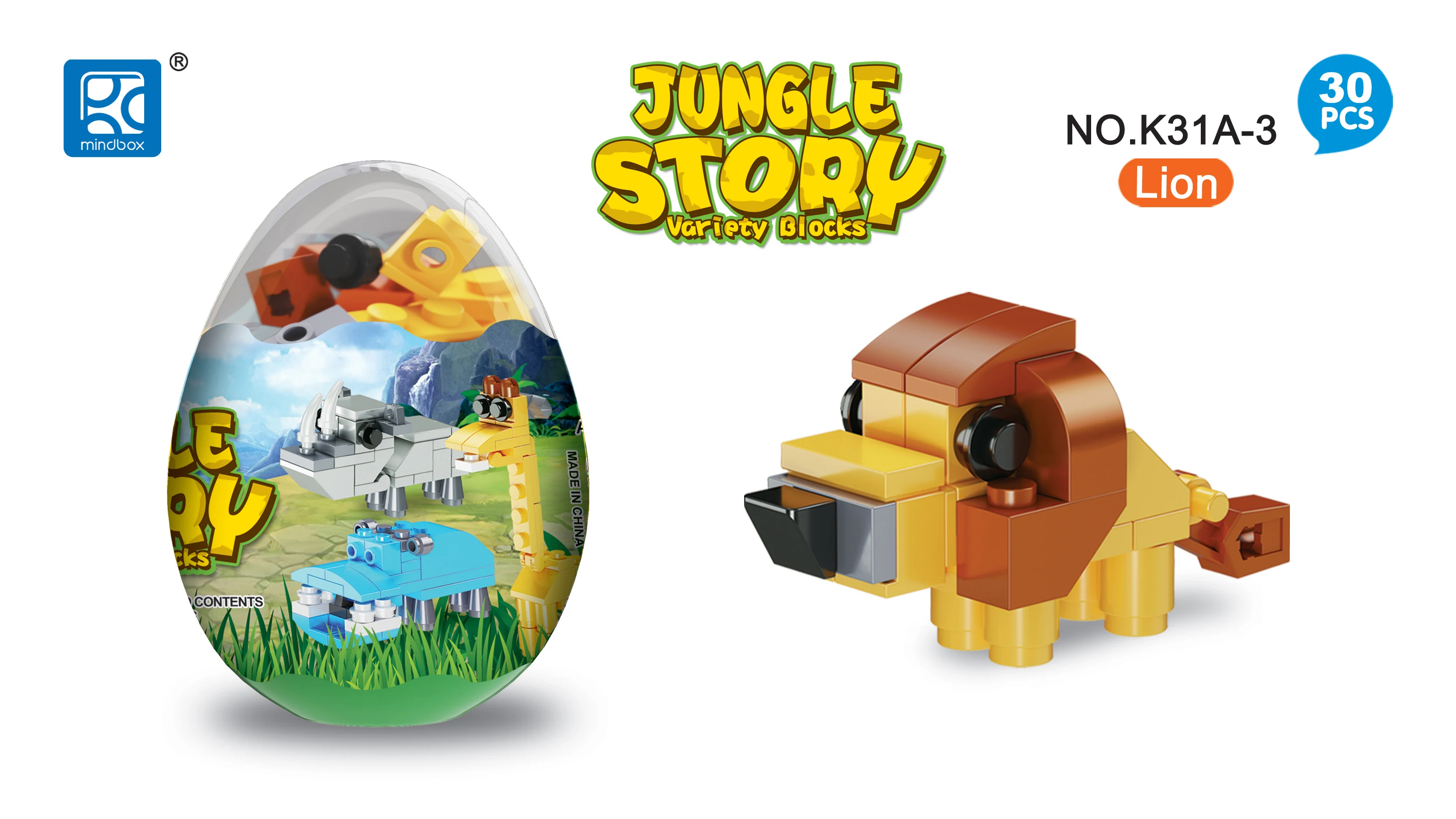 Mindbox K31a Diy Educational Plastic Building Blocks Animal Toys ...