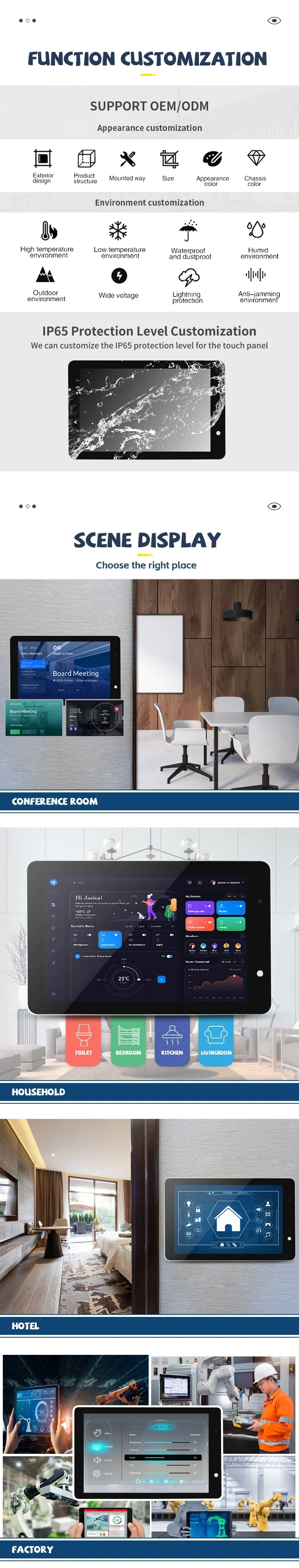 Win 10 Smart Android Aio Touch Screen Hmi 8 Inch Poe Wall Mounted ...