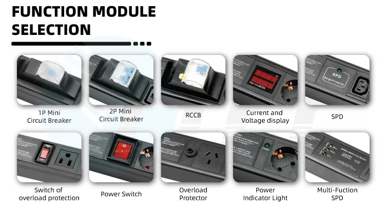Customized 32A PDU - Single Phase Three Phase Vertical