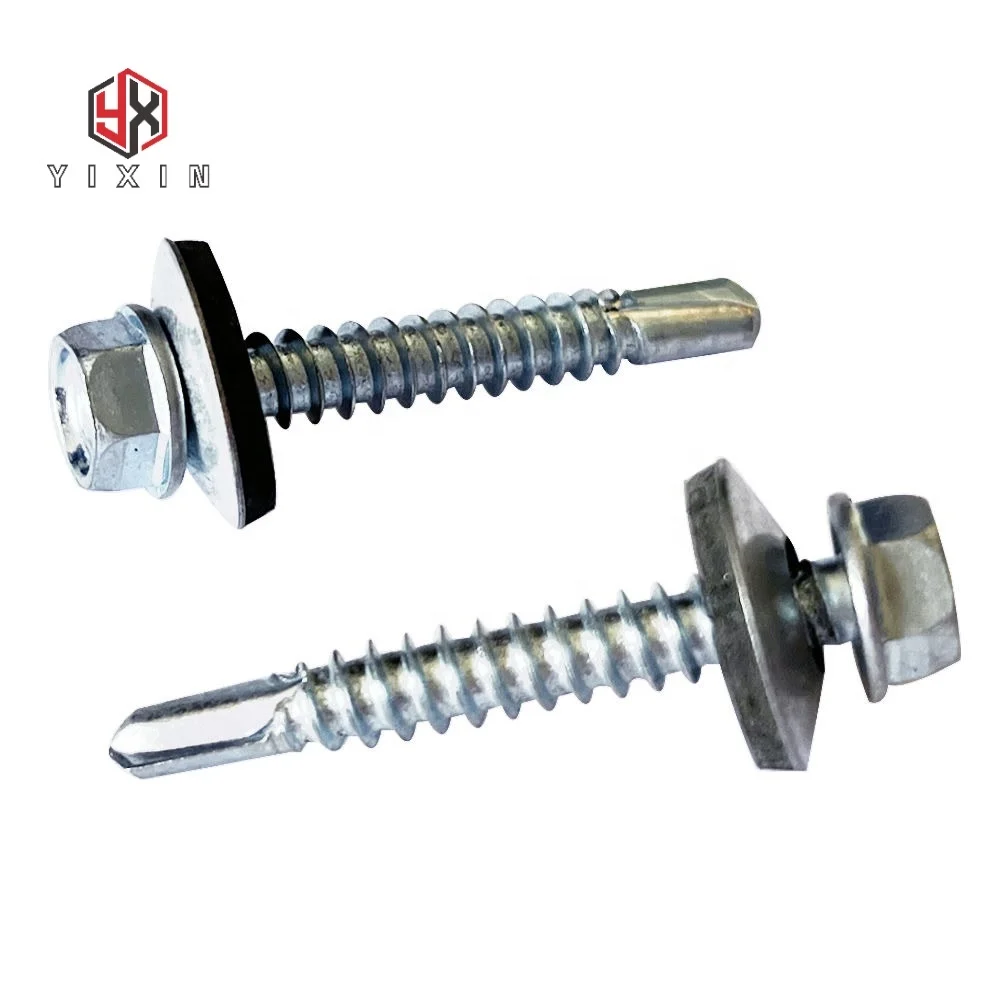 Din7504 Galvanized Hex Self Drilling Screws Roofing Plating Color ...