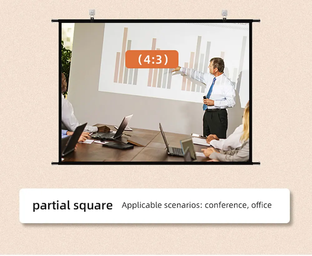 84inch 16:9 4K Wall Mounted ALR Projector Screen - Lejiada