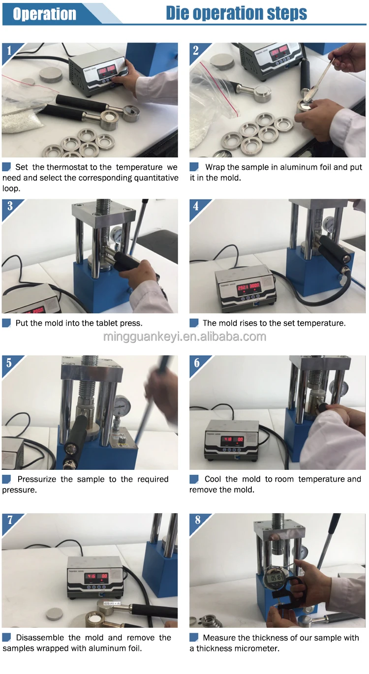Ftir Flat Heating Dies Kbr Heating Die Set Upto 300 Degree Infrared ...
