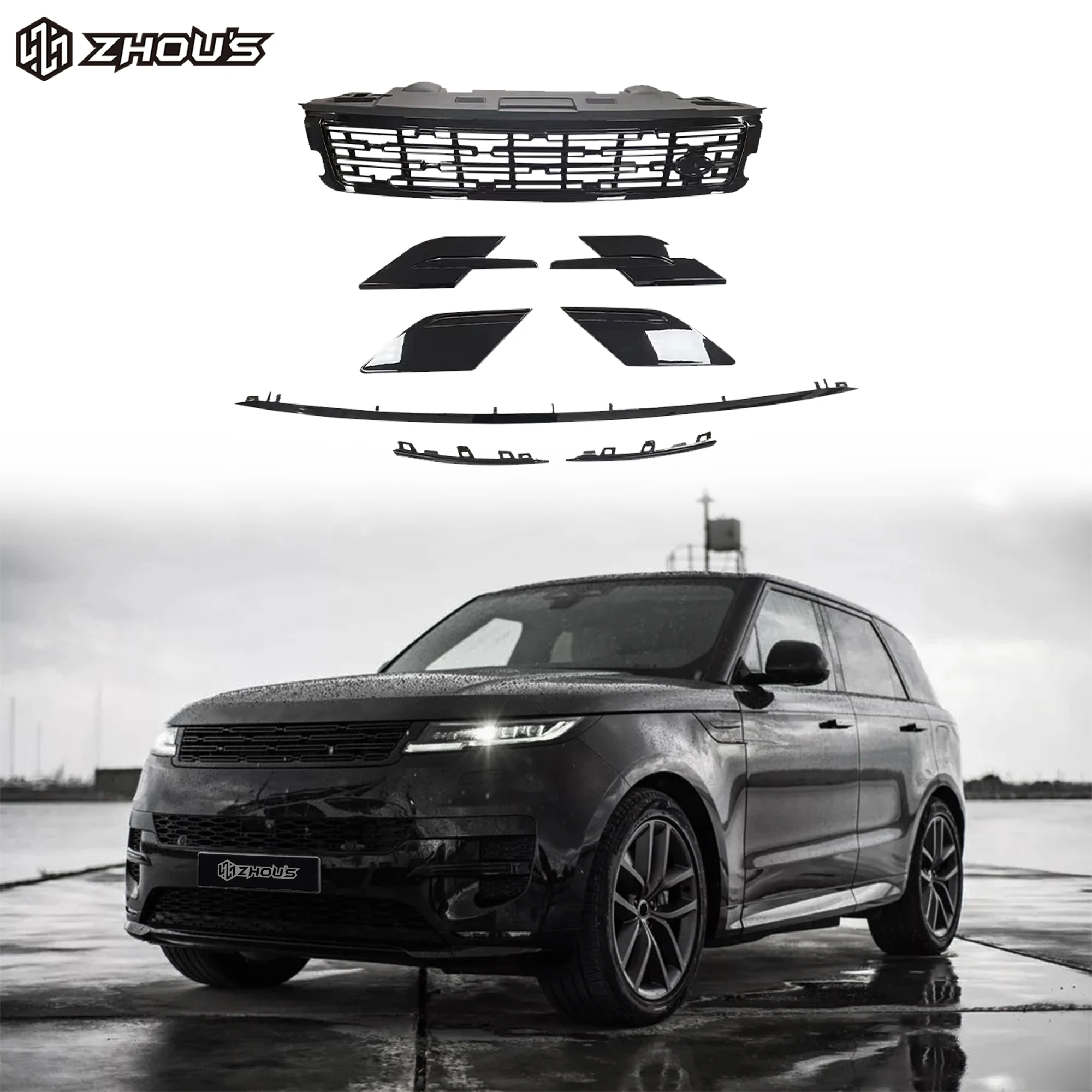 4x4 Off Road Auto Parts Car Grille Accessory Abs Glossy Black Car ...
