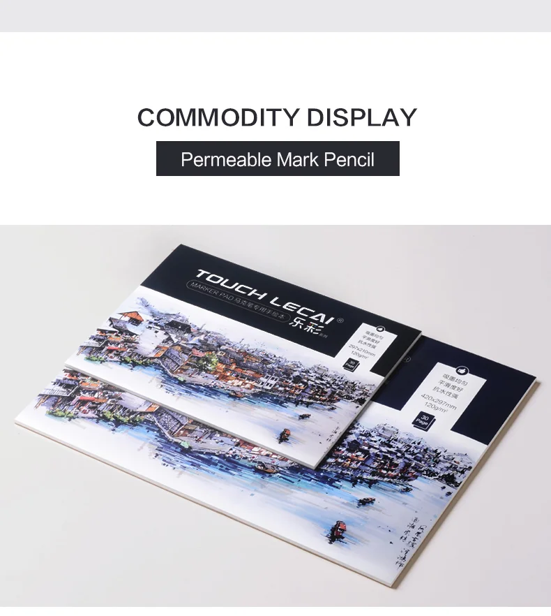 A3/A4/A5 WaterColor Sketch Drawing Pad Marker Pen Pad Student Coloring ...