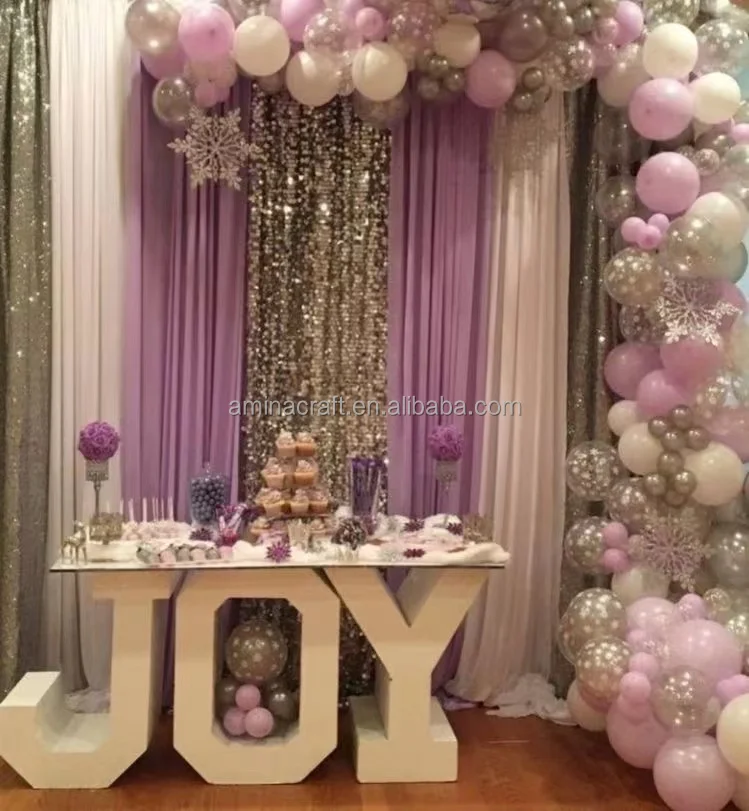 Customized Letters Table Backdrop Decorations Alphabet Baby Table For ...