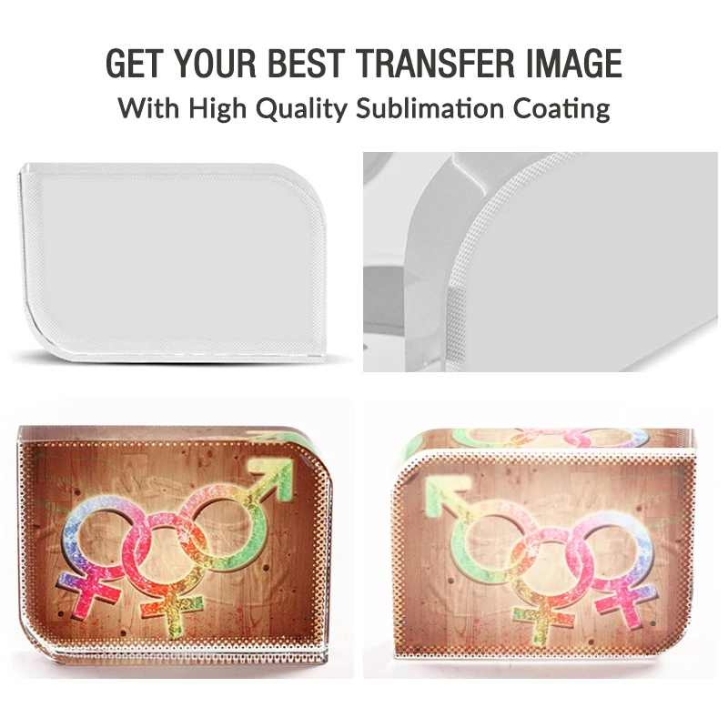 High Quality Coated Sublimation Crystals Glass Frame Blanks