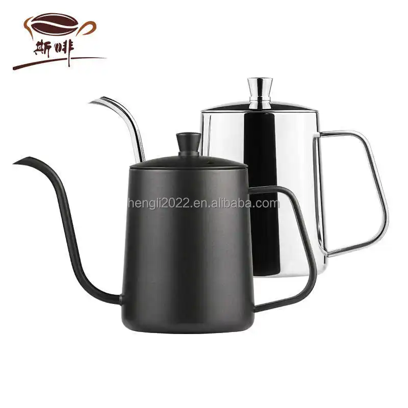 Thickened 304 Stainless Steel Lug Hand Brewing Pot Fine Mouth Coffee ...