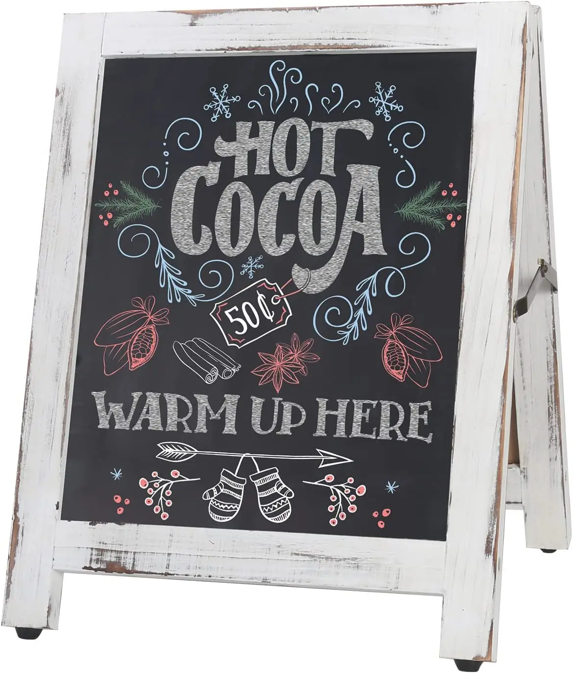 Rustic Freestanding Magnetic A-frame Small Chalkboard Sign Sandwich ...