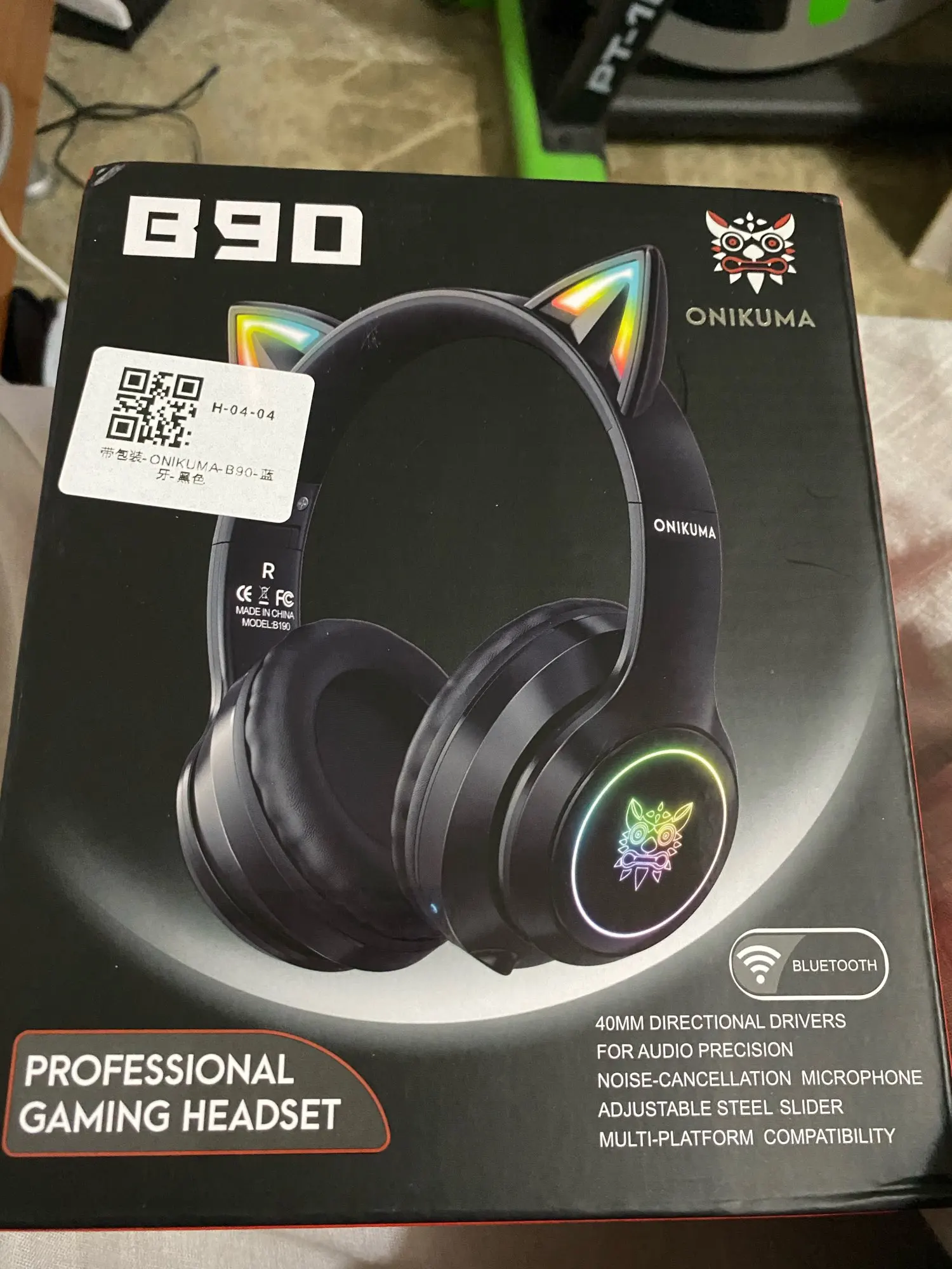 Onikuma B90 Bluetooth 5.0 Rgb Cat Ear Wireless Headphones With ...