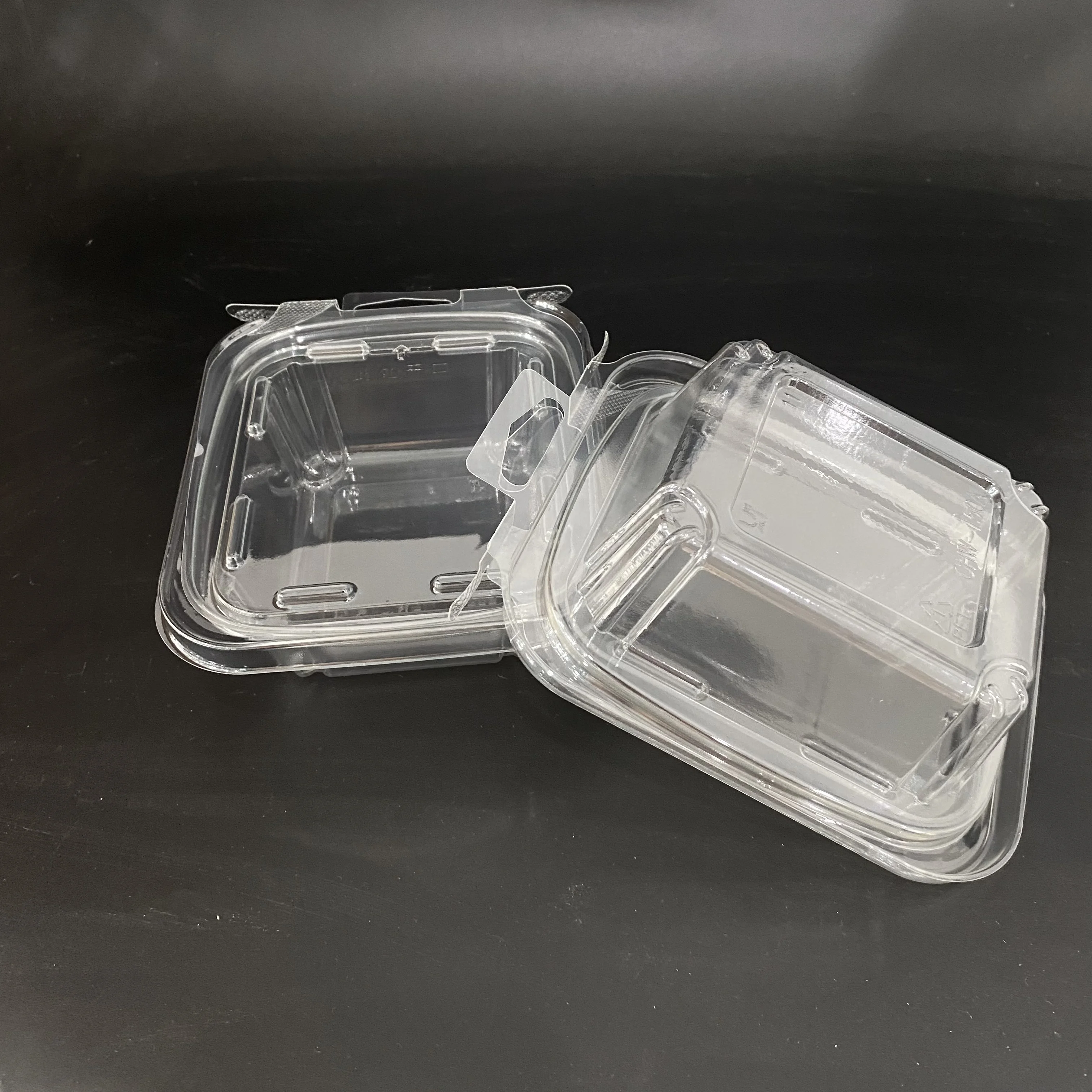 Ptpack Disposable Clear Hinged Lid Container Plastic Fruit Salad Box ...