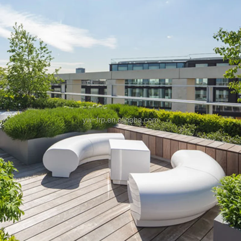 Outdoor Fiberglass Benches - Luxury Public Seating