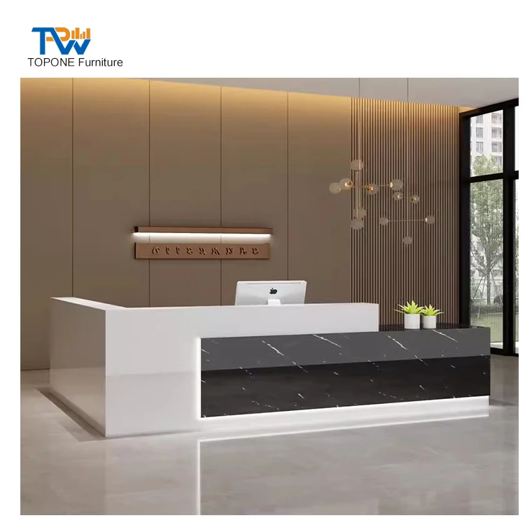 Standard Size Office Front Reception Desk Table Modern Reception Desk ...