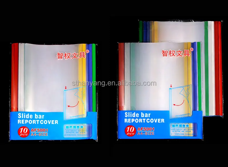 Wholesale A4 Size Plastic Transparent Report Cover Sliding Bar Business ...