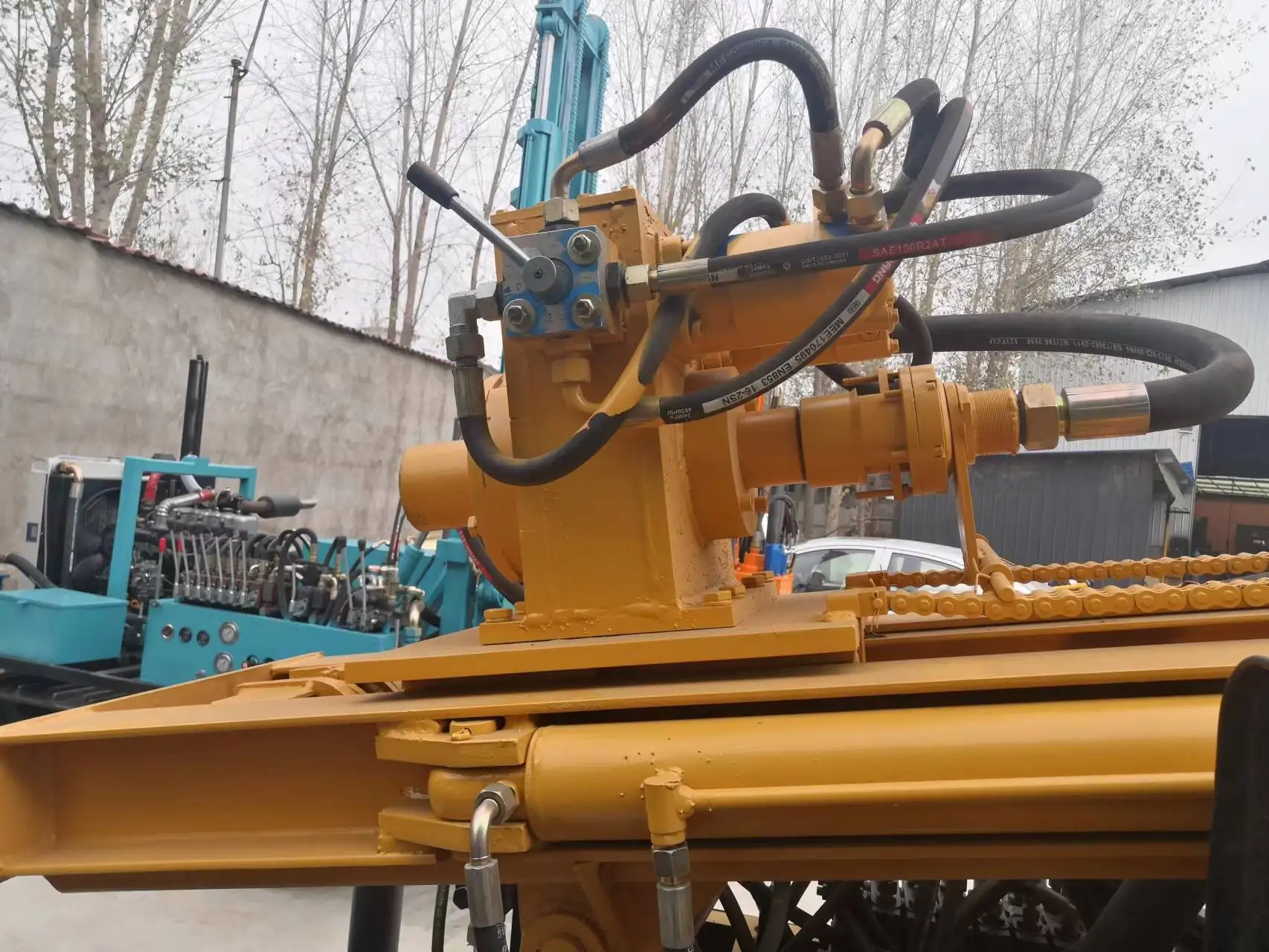 Portable Wheels Hydraulic Drilling Rig Pneumatic Borehole Water ...