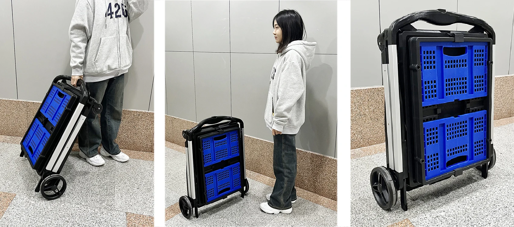 Multi Function Folding Carts - Portable Utility Trolleys