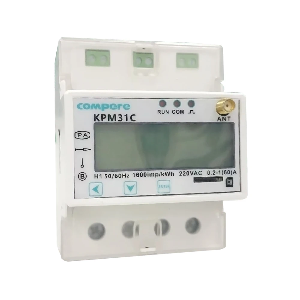 GSM 4G Prepaid Energy Meter Single Phase Din Rail Energy Meter Prepay ...