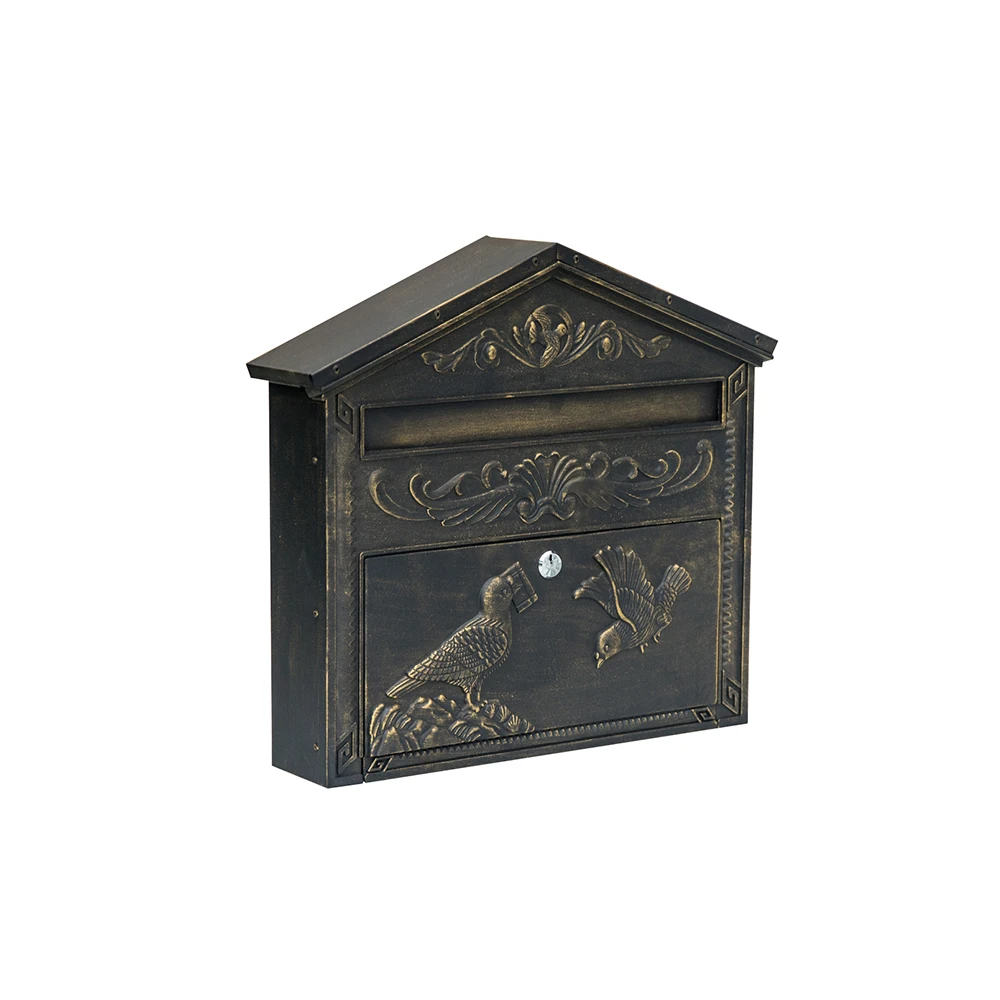 Outdoor Garden Apartment Metal Aluminium Mailbox Waterproof Wall Mount ...
