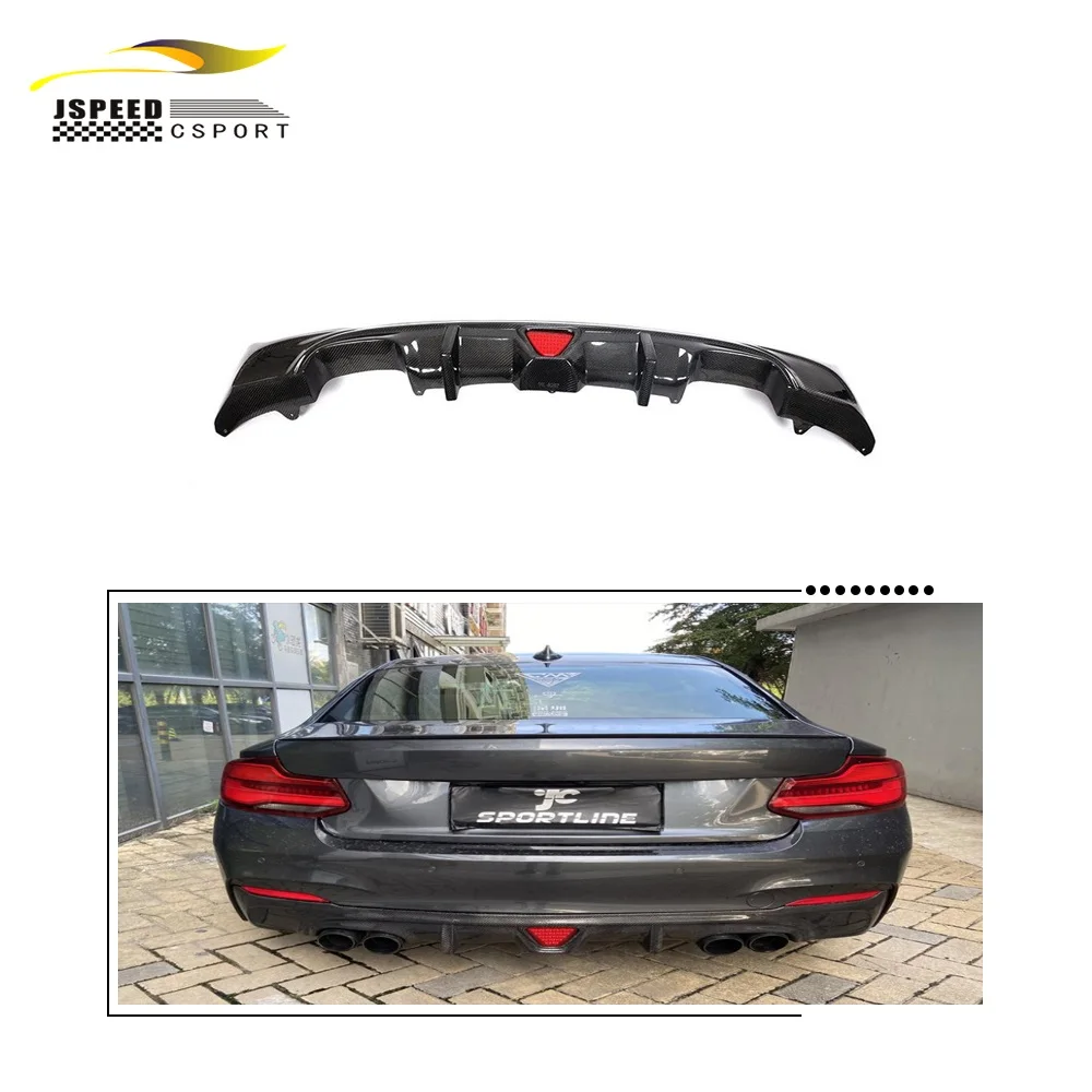 Jcsportline Carbon Fiber Rear Bumper Diffuser For Bmw F22 M235i Bumper ...