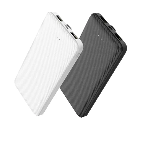 Fiber Texture Power Bank Digital Display Ultra Thin Power Bank 10000mah ...