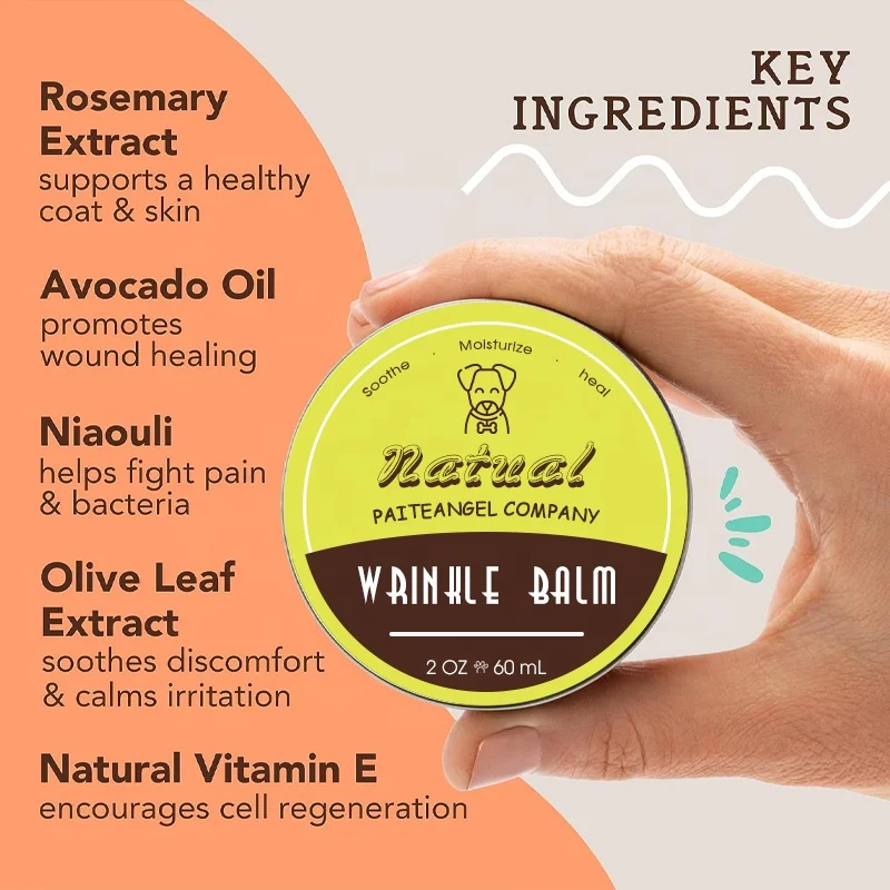 Wrinkle Balm Dog Lotion Plant Based Dry Itchy Skin Cleans Wrinkles ...