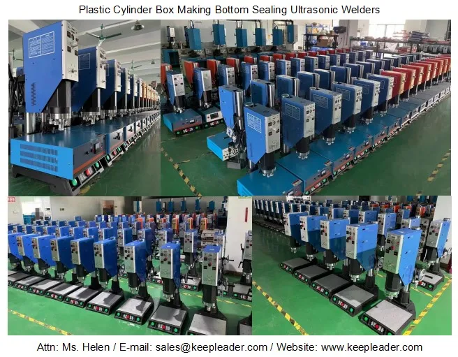 Plastic Cylinder Box Making Bottom Sealing Ultrasonic Welders Of Pvc ...