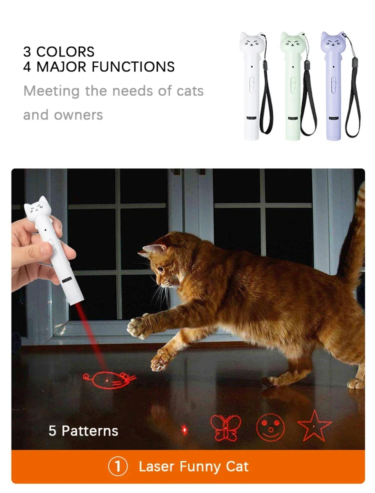 Qbellpet Manufacturers Selling Pet Supplies USB Charging Pointer Cat ...