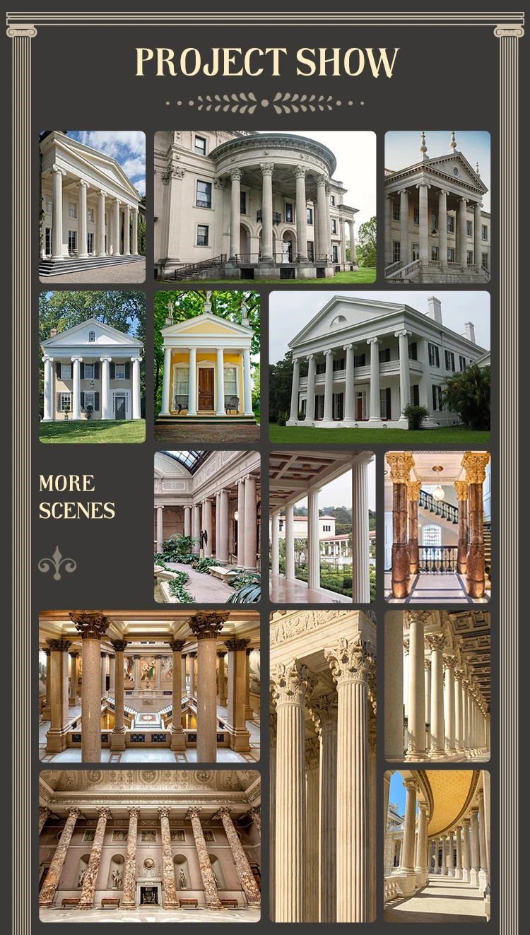 BLVE French Style Indoor Villa Decorative Luxury Pillars