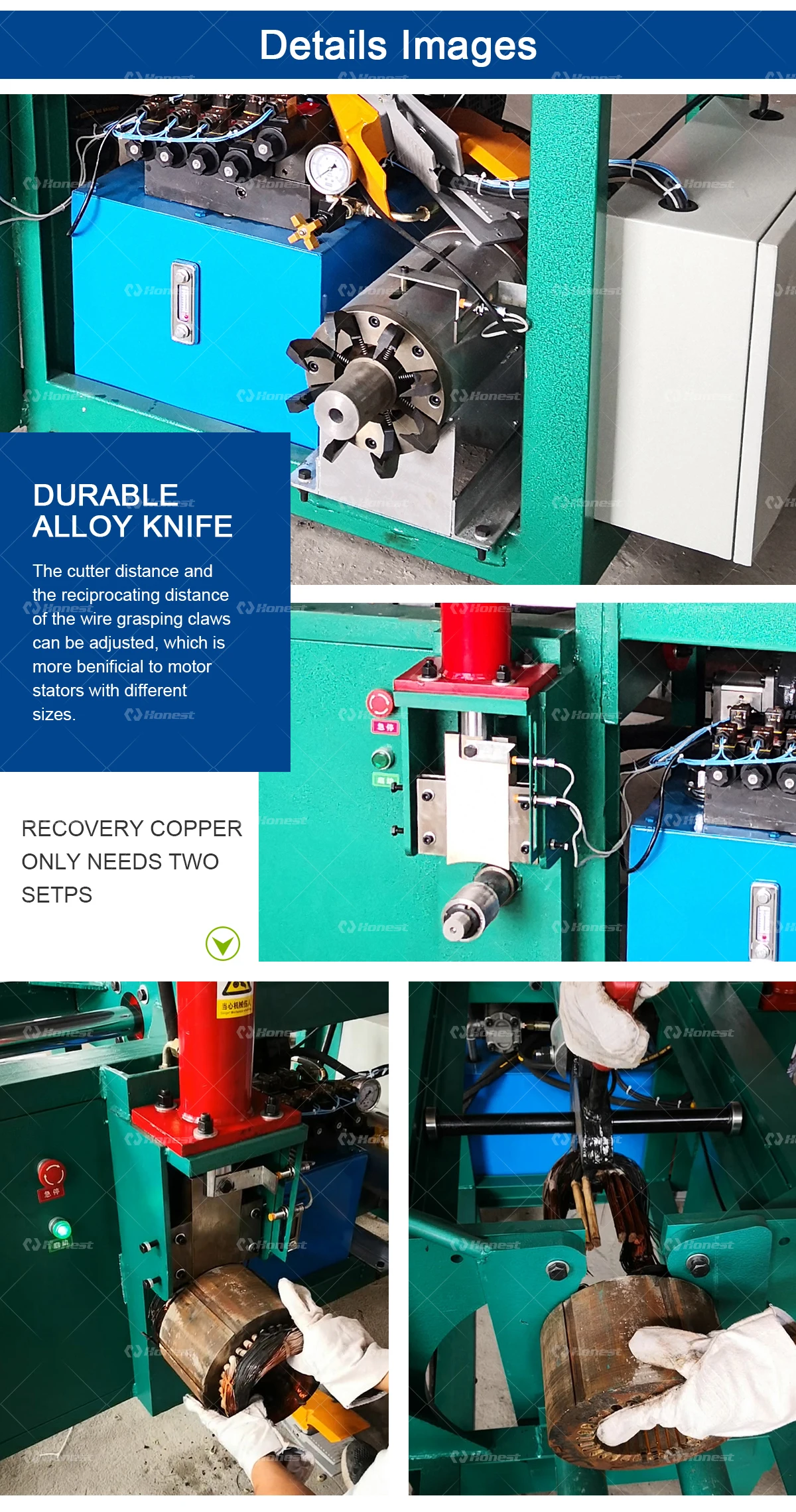 Used Scrap Motor Stator Breaker - Efficient Copper Recovery