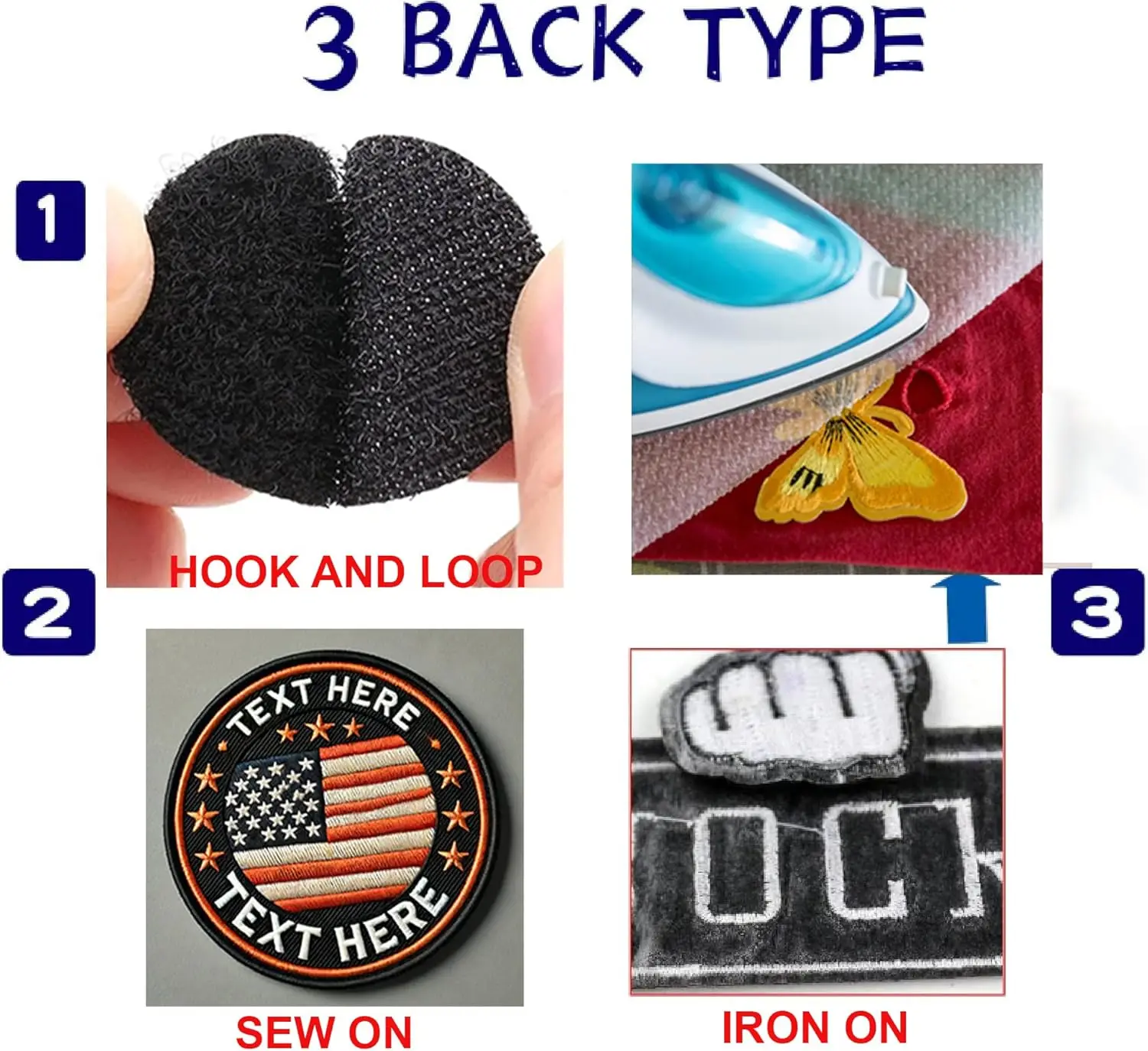 Personalized Designer Embroidery Iron on Custom Cap Logos