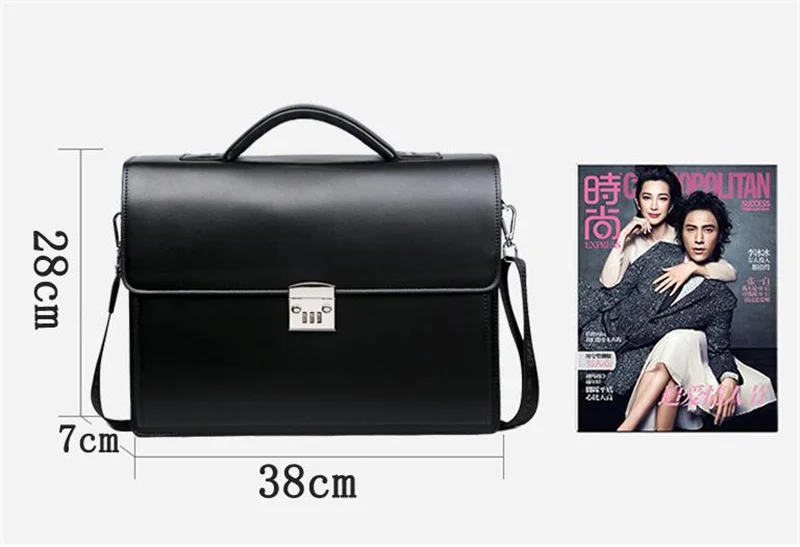 Men's Handbags Handmade Men's Shoulder Bag Password Lock Business ...
