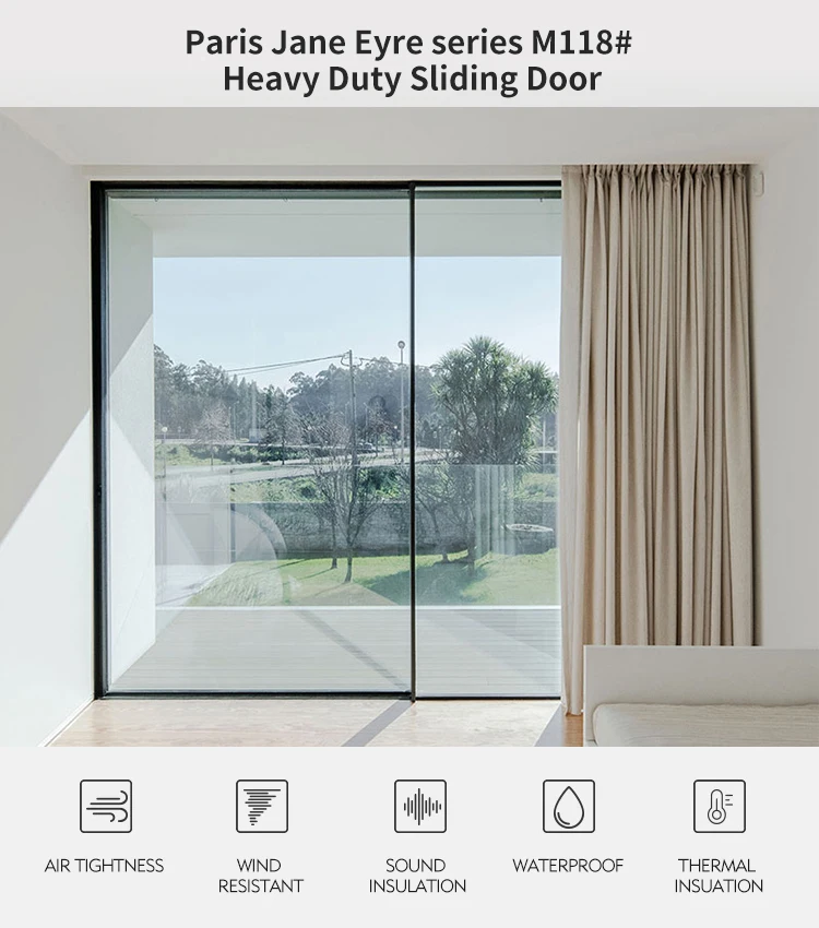 Minimalist Design Residential System Double Glass Trackless Luxury ...