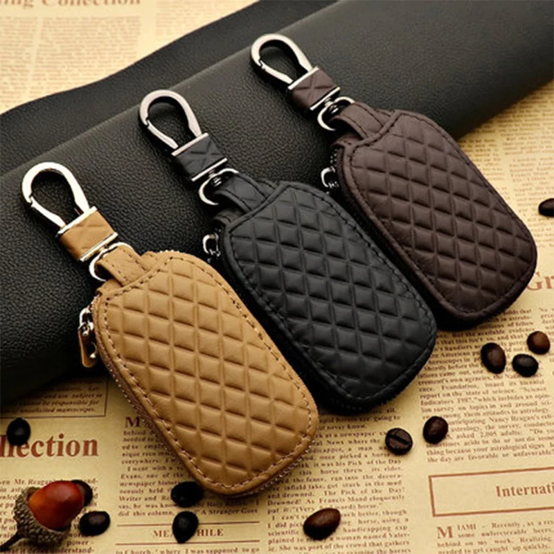 Customized Real Leather Car Logo Car Key Cover Case With Car Logo For ...