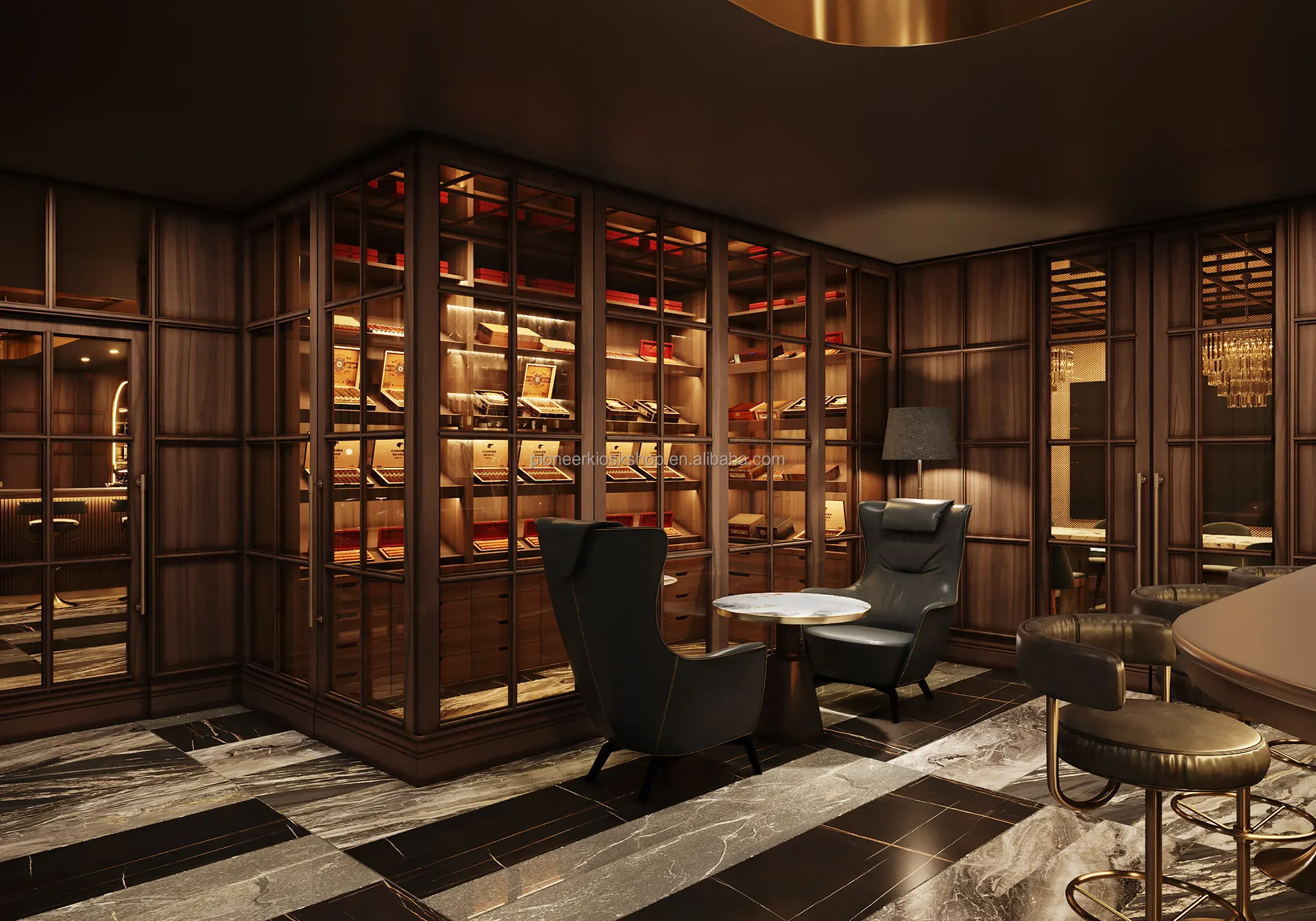 Luxury Smoking Club Bar Interior Design - Hookah Lounge