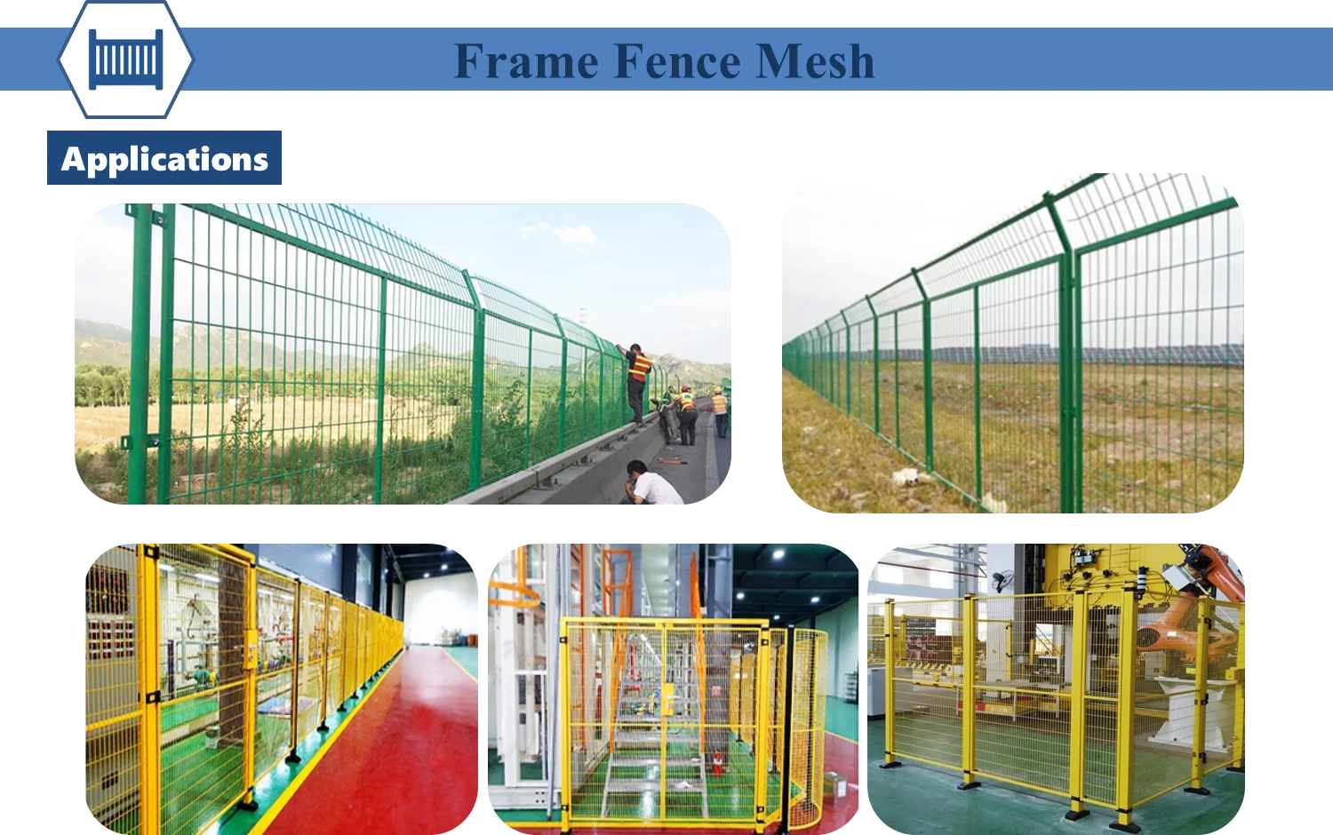 Highway/playground Steel Isolation Net Separation Frame Welded Wire ...