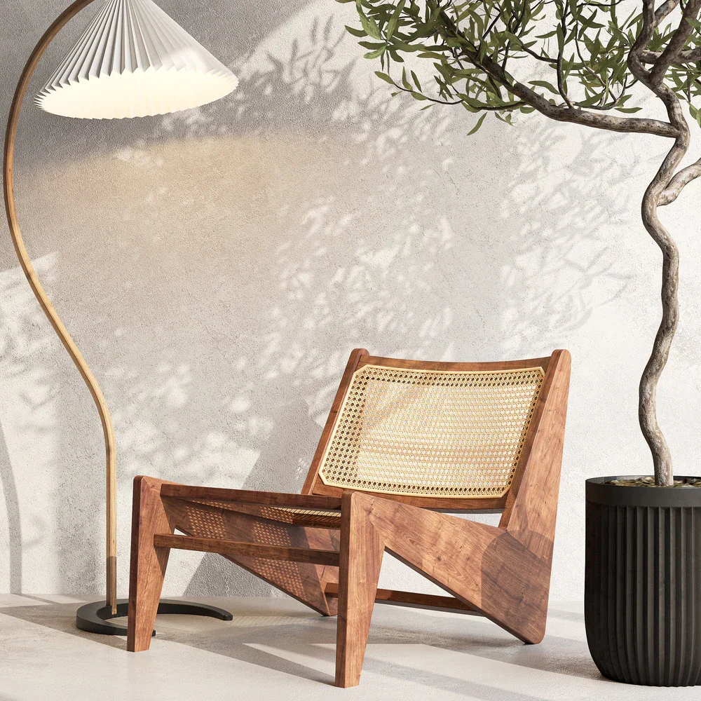 New Arrival Nordic Rattan Weaving Chair Durable Solid Wood Dining ...