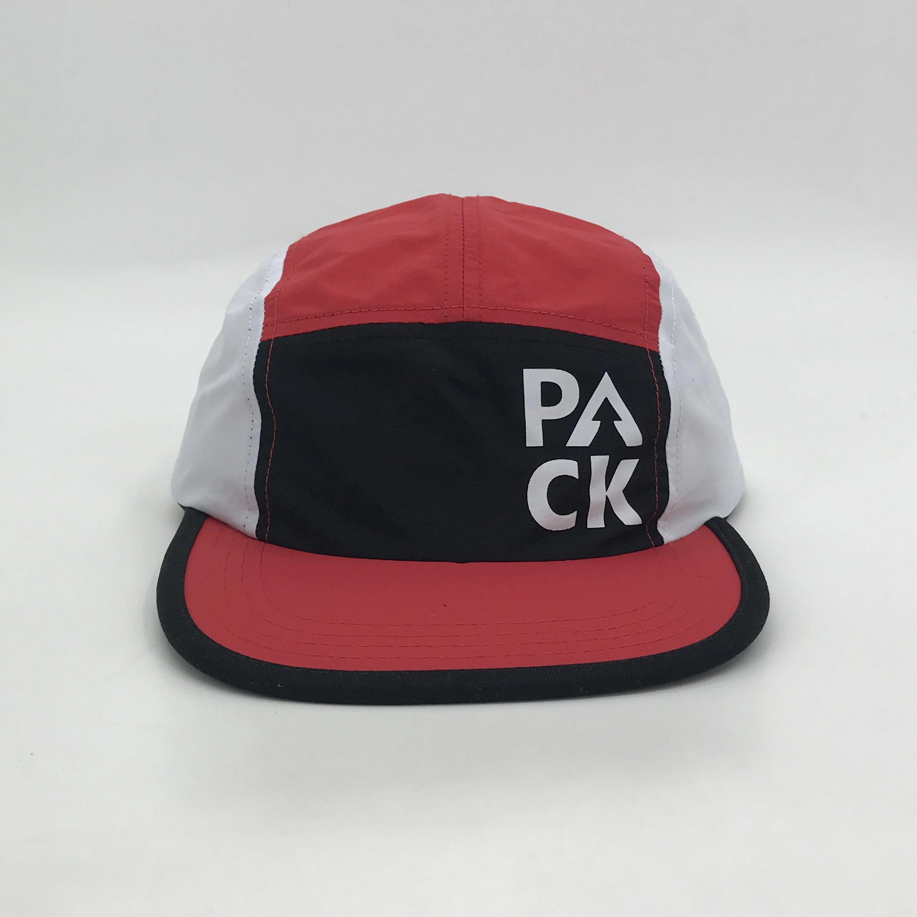 100% Nylon 5 Panel Hat with Custom Printed Logo - Wholesale
