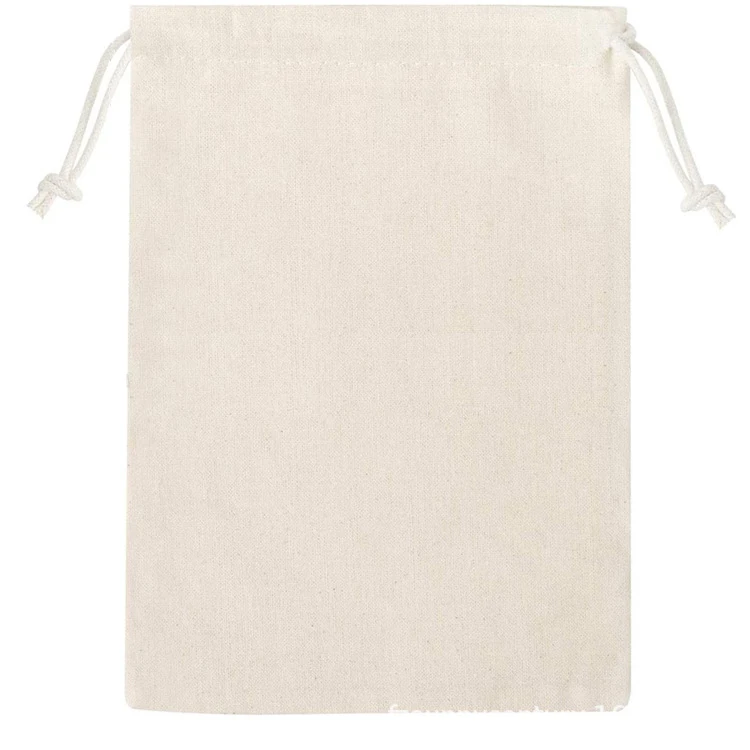 Eco-friendly Cotton Drawstring Bag with Custom Logo