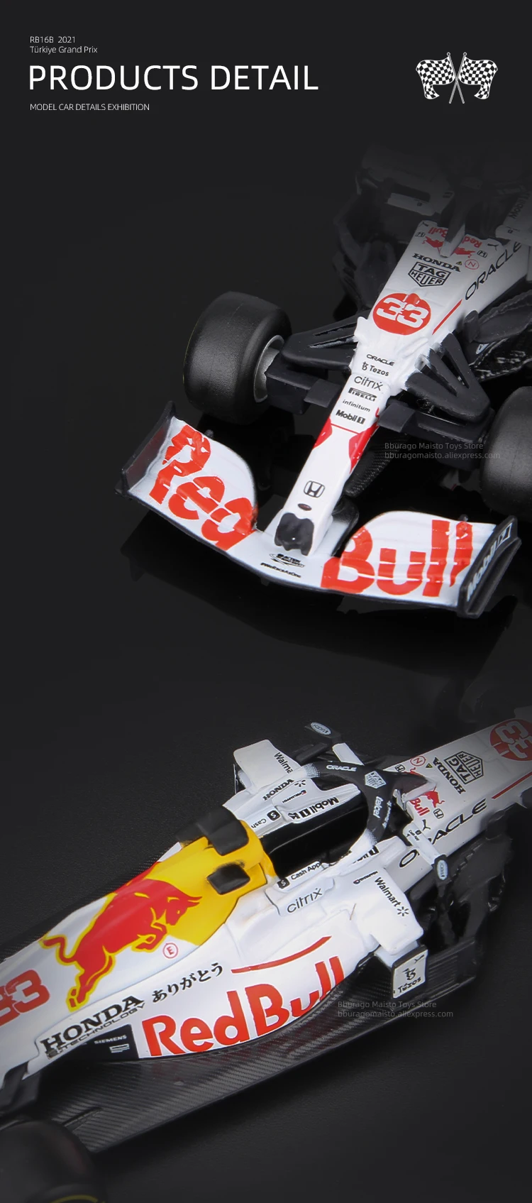 Bburago 1:43 2021 Red Bull Racing Rb16b 11# Perez 33# Verstappen F1 ...