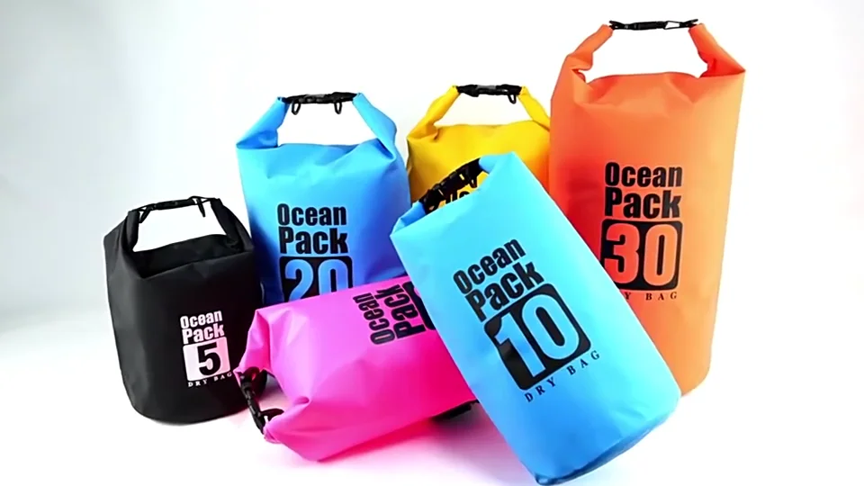 Customized 2l 10l 20l 30l 40l Outdoor Pvc Ultralight Foldable Waterproof Ocean Pack Dry Bag ...