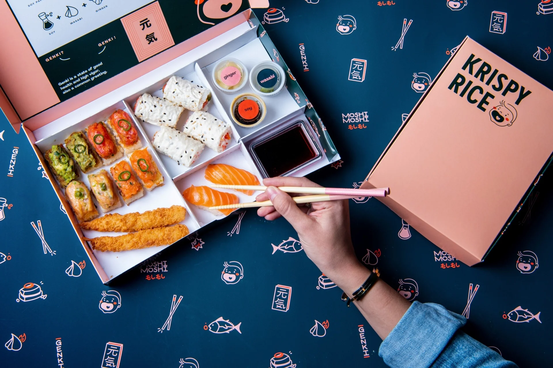 Sushi Takeaway Lunch Box Japanese Sushi Takeout Box With Divider ...