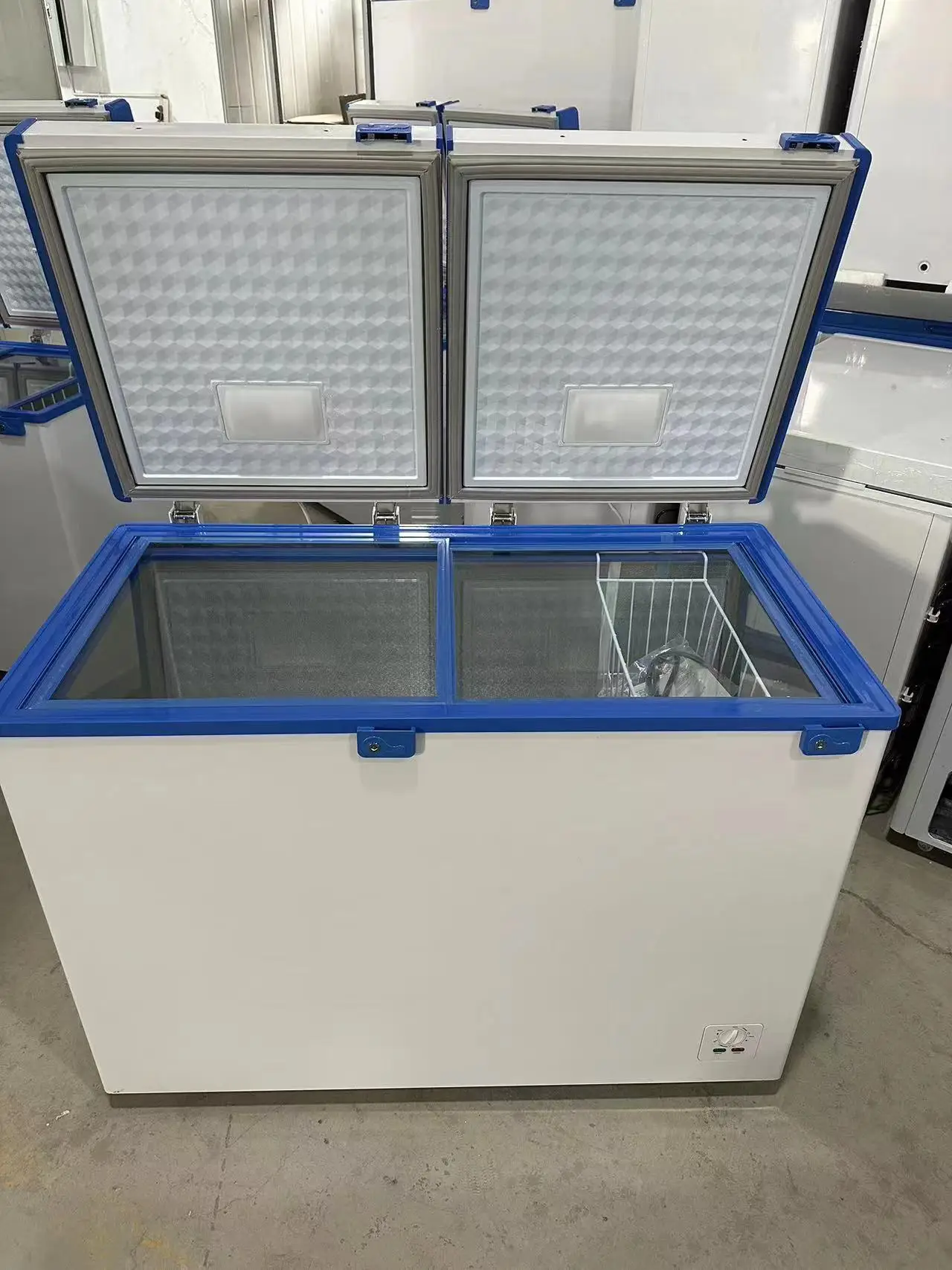 Cooler 24v Dc Supermarket Chest Deep Freezer Solar Powered Refrigerator ...