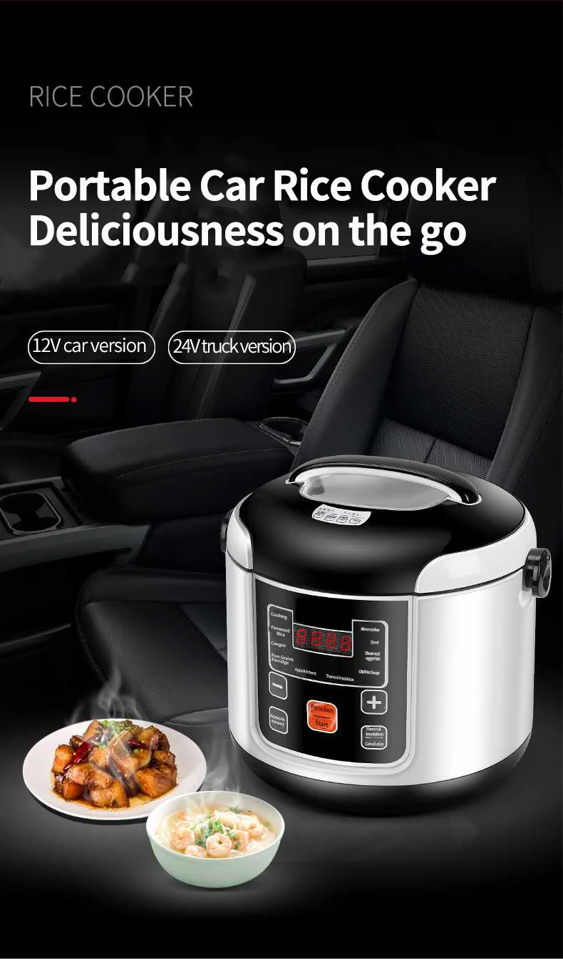 Mini Electric Rice Cooker - Perfect for Car & Home Cooking