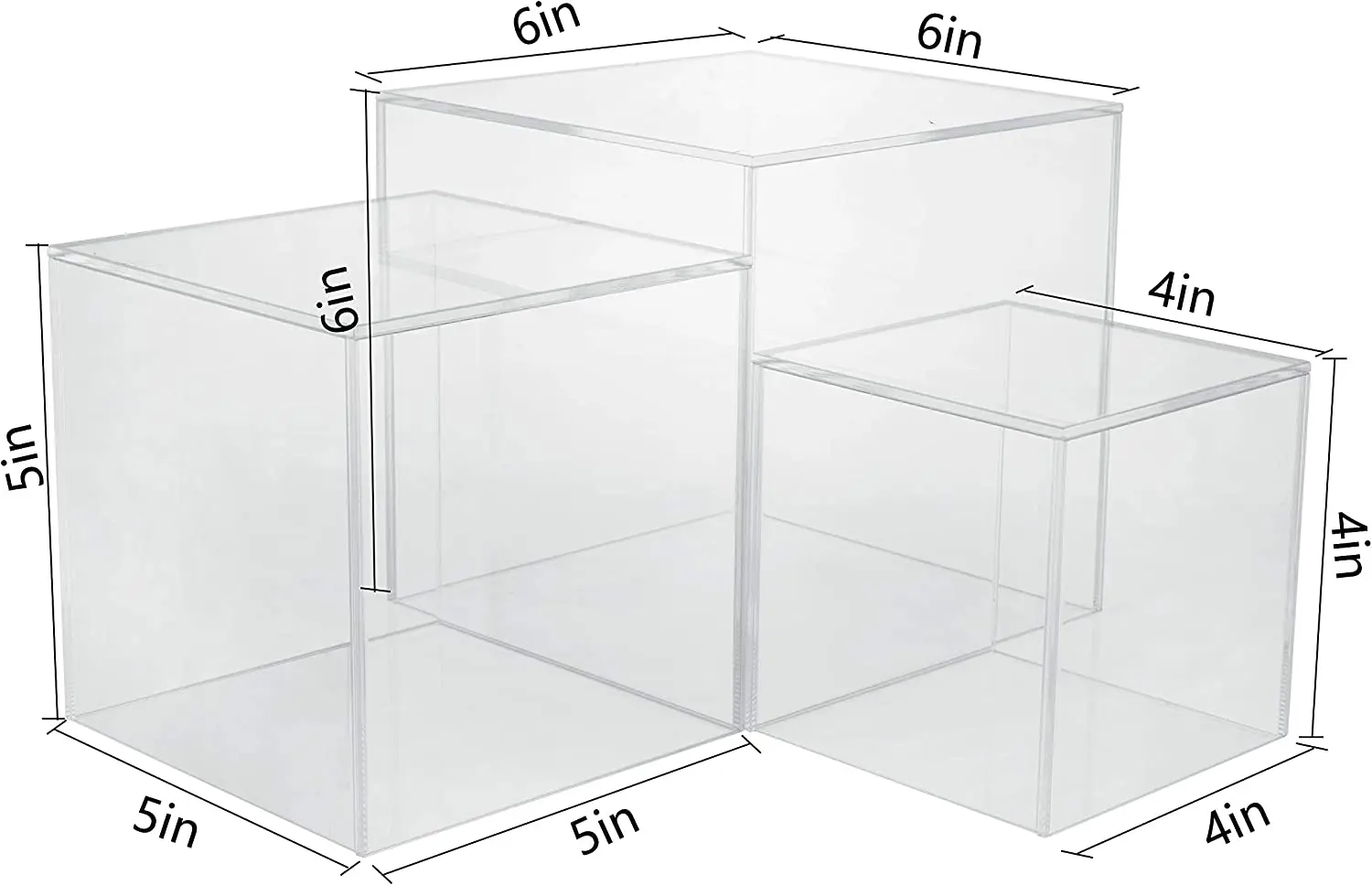 Wholesale Set of 3 Acrylic Display Risers - Versatile & Stylish